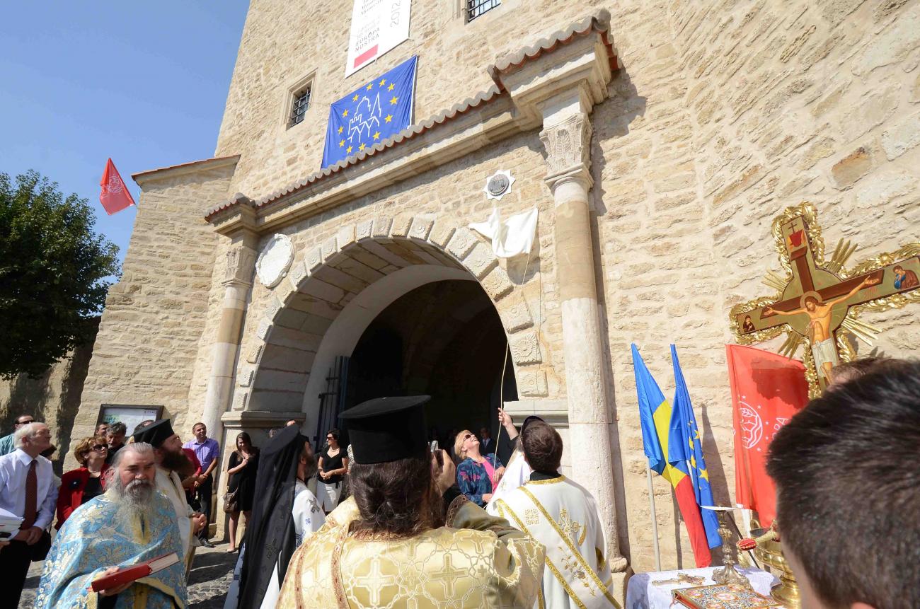 Ceremonia de dezvelire a plachetei Europa Nostra - Mănăstirea Golia ...